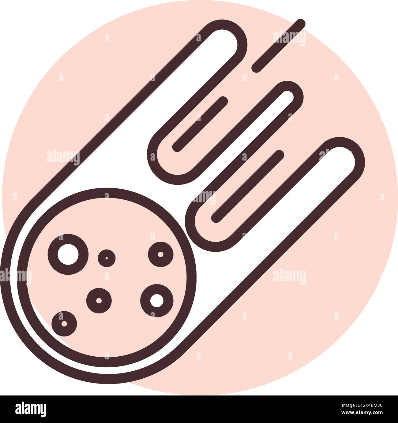 Disaster meteorite, illustration, vector on white background Stock ...