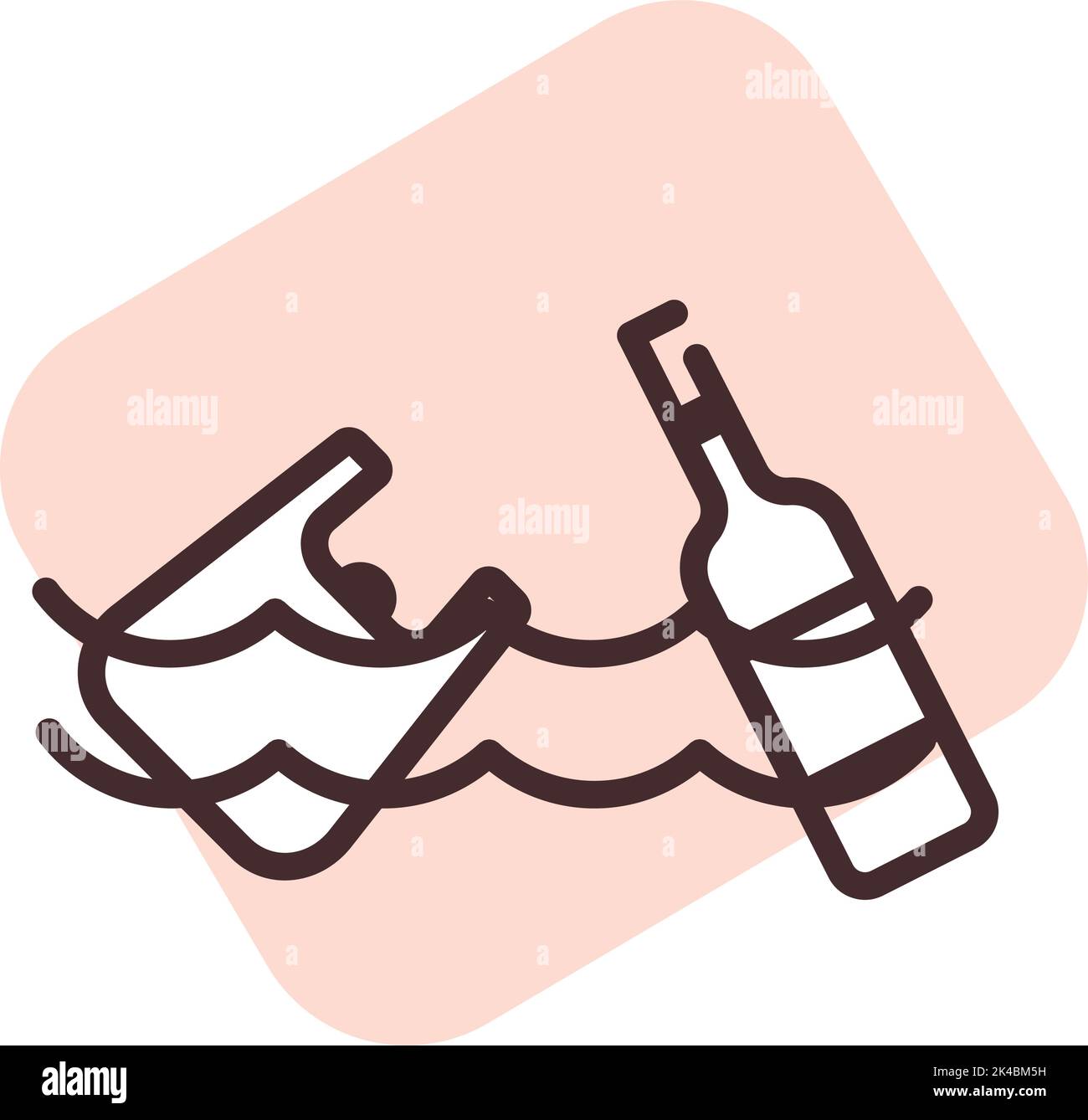 Water bottle, pollution, animal Stock Vector Images - Alamy