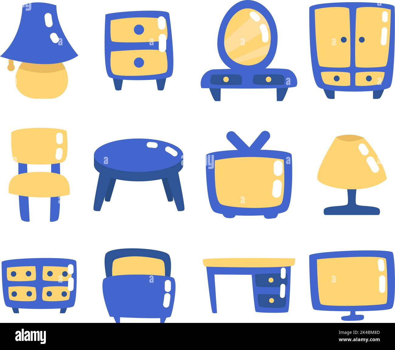 Furniture interior home design Stock Vector Images - Alamy