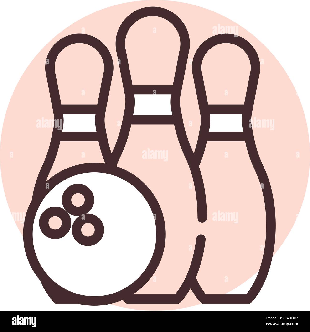Hobbies bowling, illustration, vector on white background Stock Vector ...