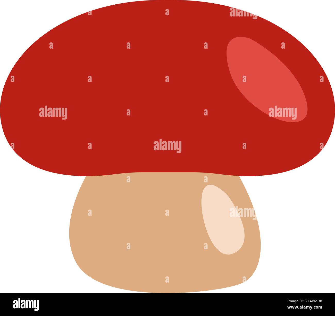 Farming red mushroom, illustration, vector on white background Stock ...