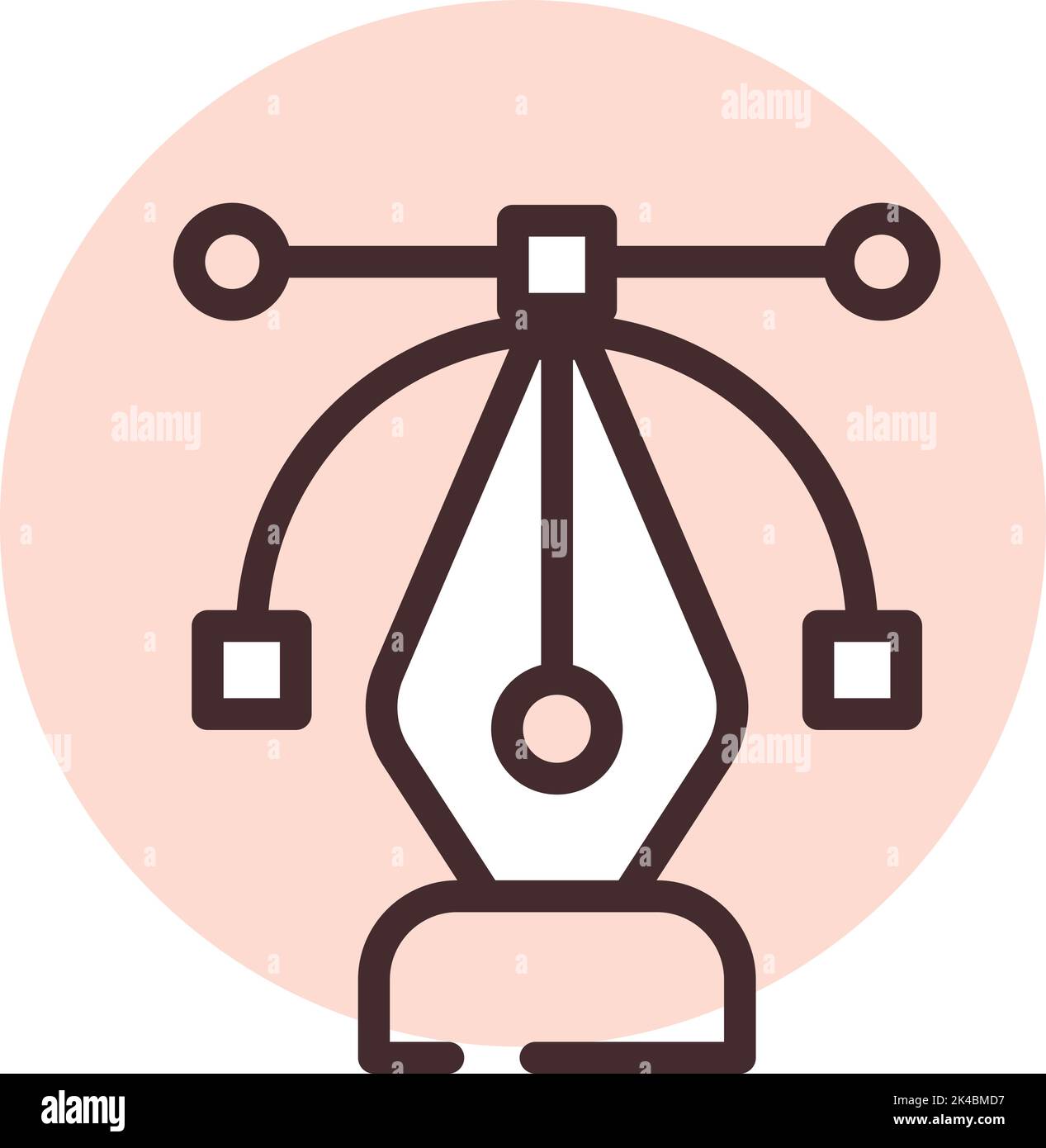 Graphic design precise pen, illustration, vector on white background ...