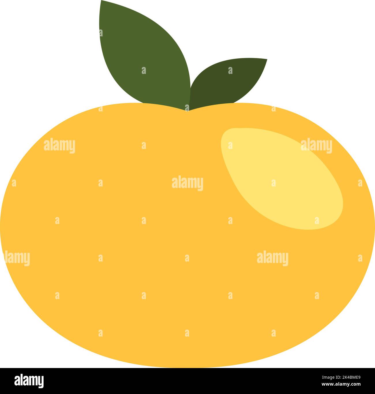 Yellow apple, illustration, vector on white background Stock Vector ...