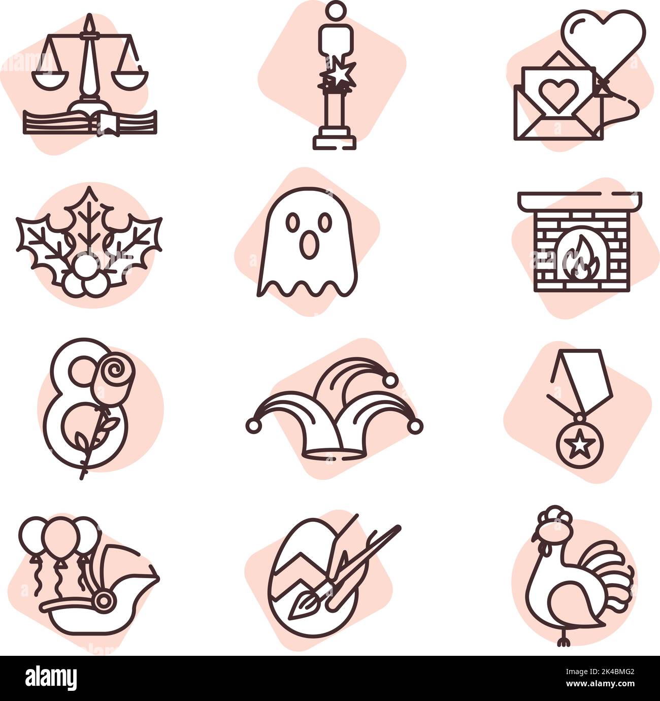 Holiday celebration, illustration, vector on white background Stock ...