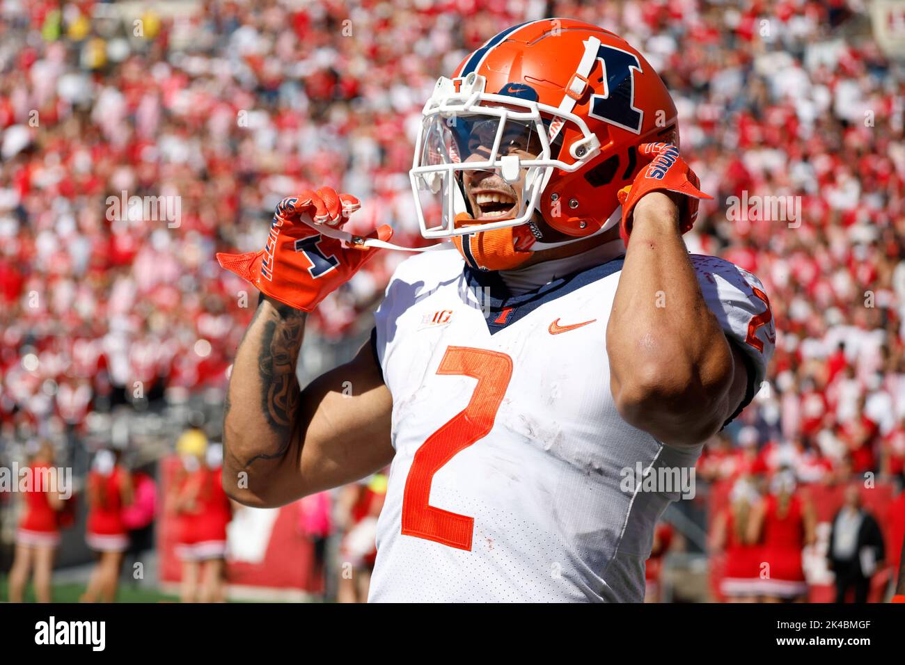 Madison, WI, USA. 1st Oct, 2022. Illinois Fighting Illini running back ...