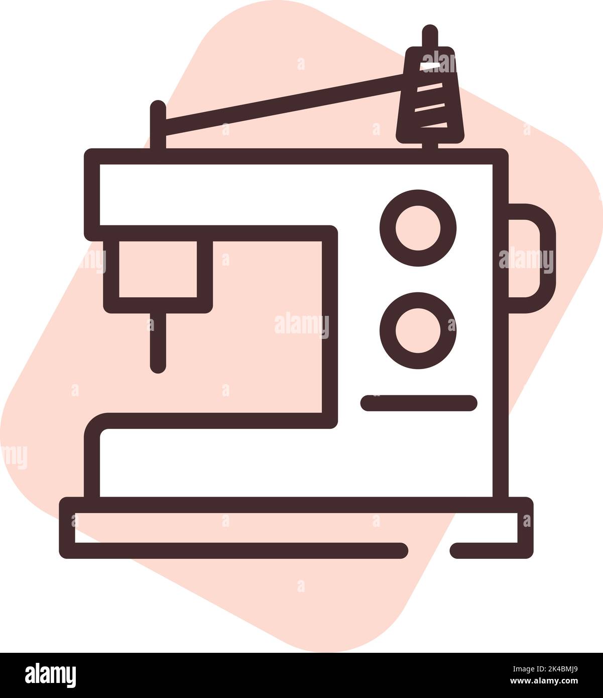 Hobby sewing machine, illustration, vector on white background Stock ...