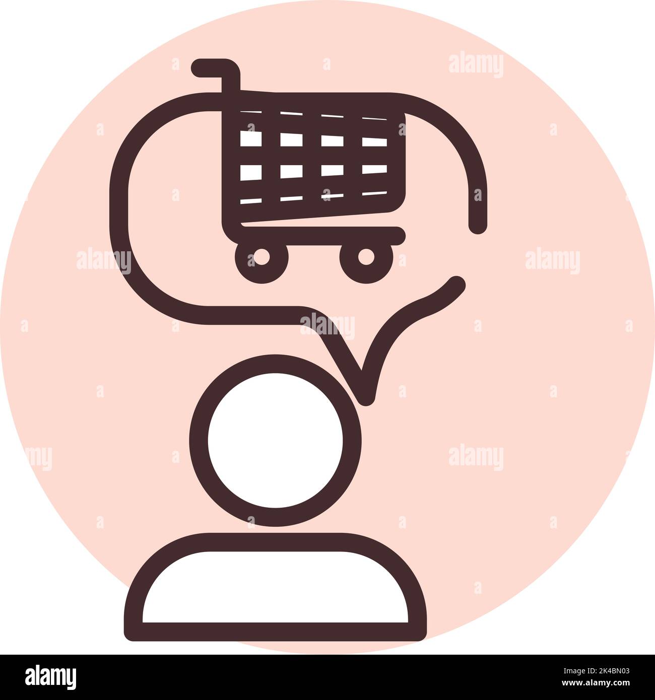 Marketing consumer behavior, illustration, vector on white background ...