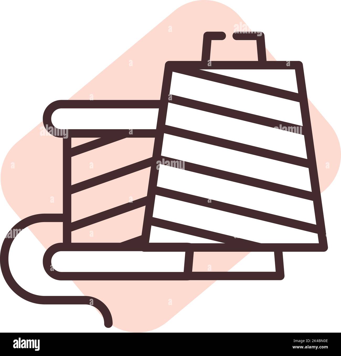 Hobby sewing thread, illustration, vector on white background Stock ...