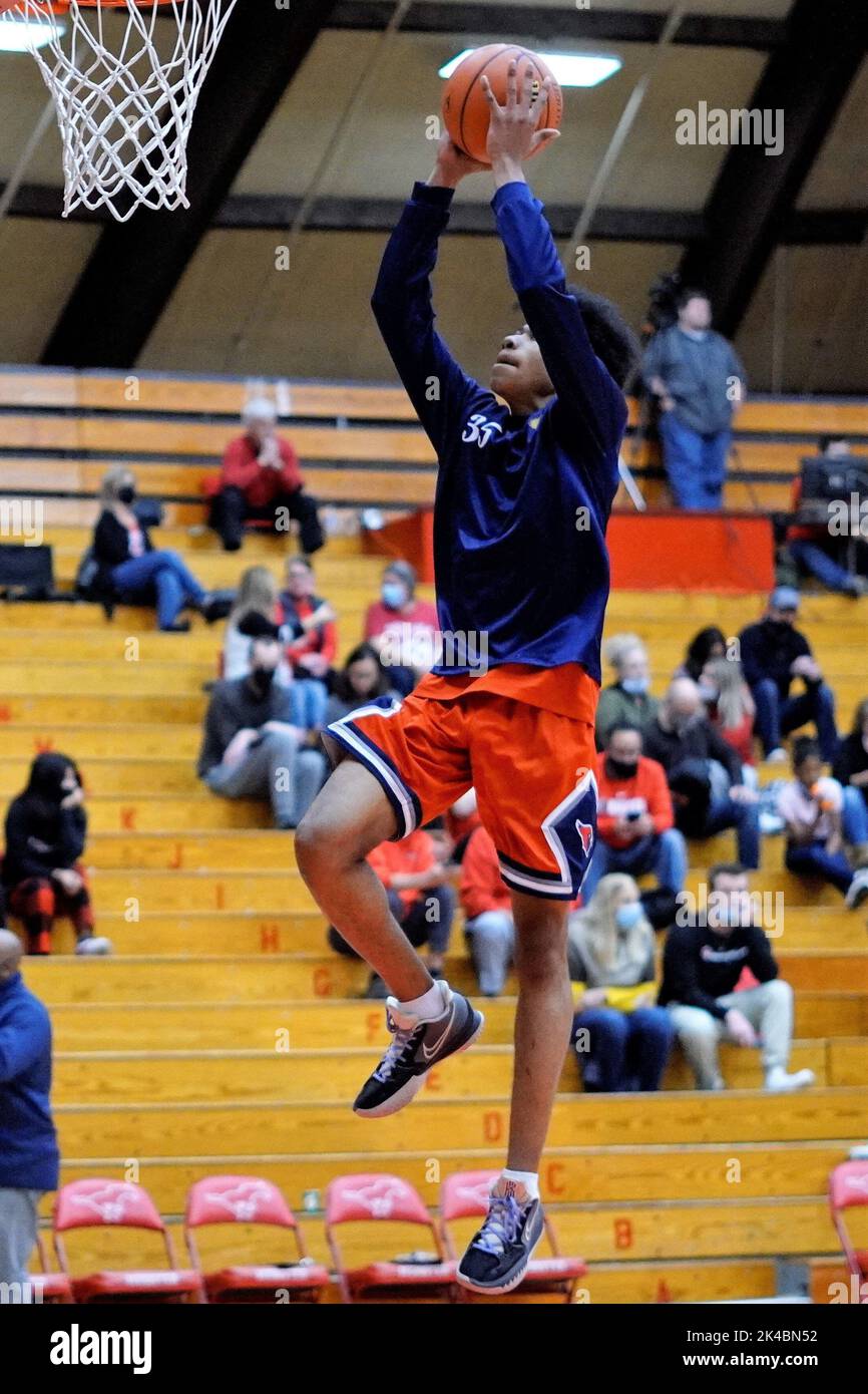 A vertical shot of a male student during Munster vs East Chicago ...