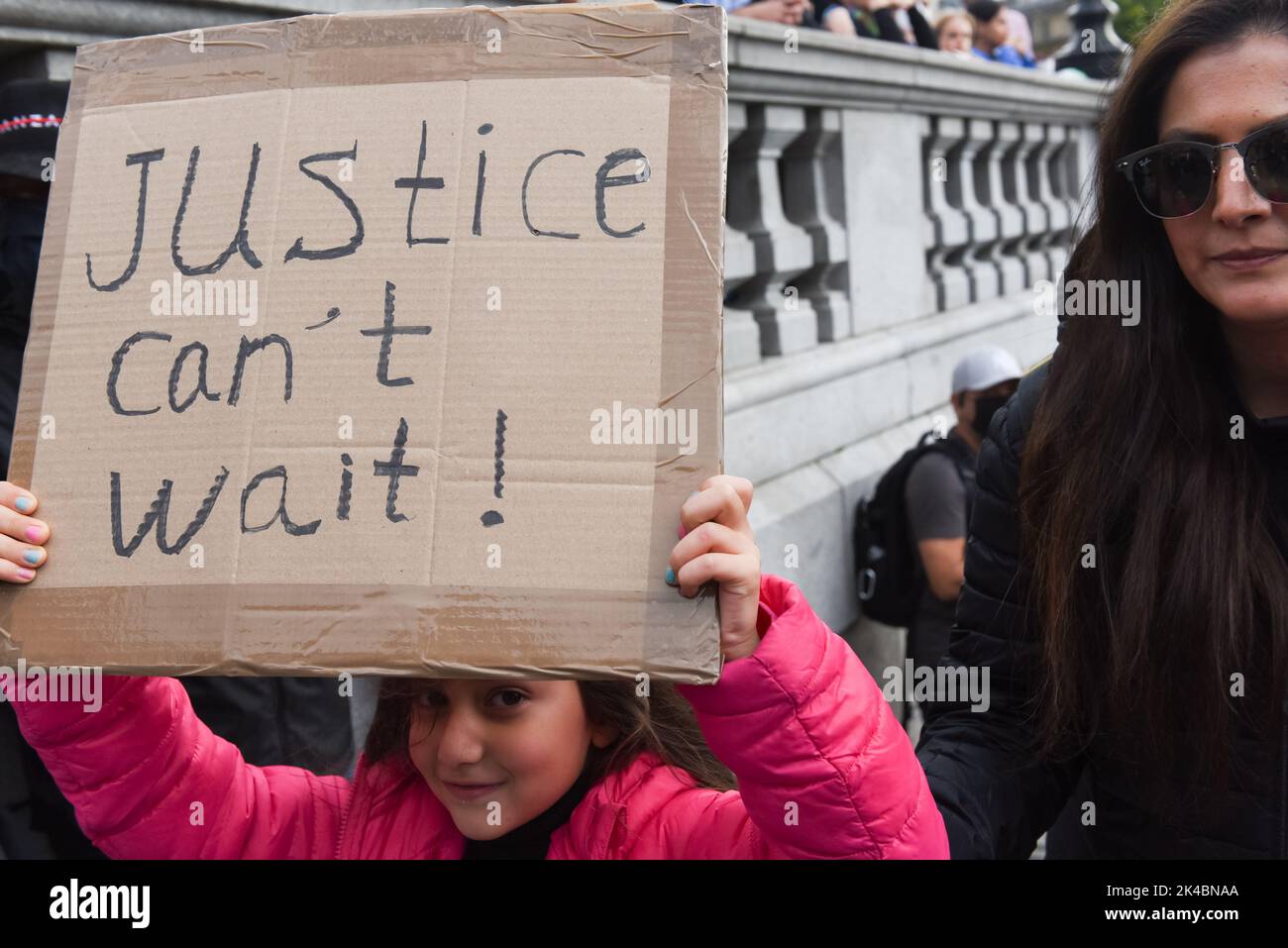 London, 1 October 2022, Free Iran/Mahsa Amini protestors gather in ...