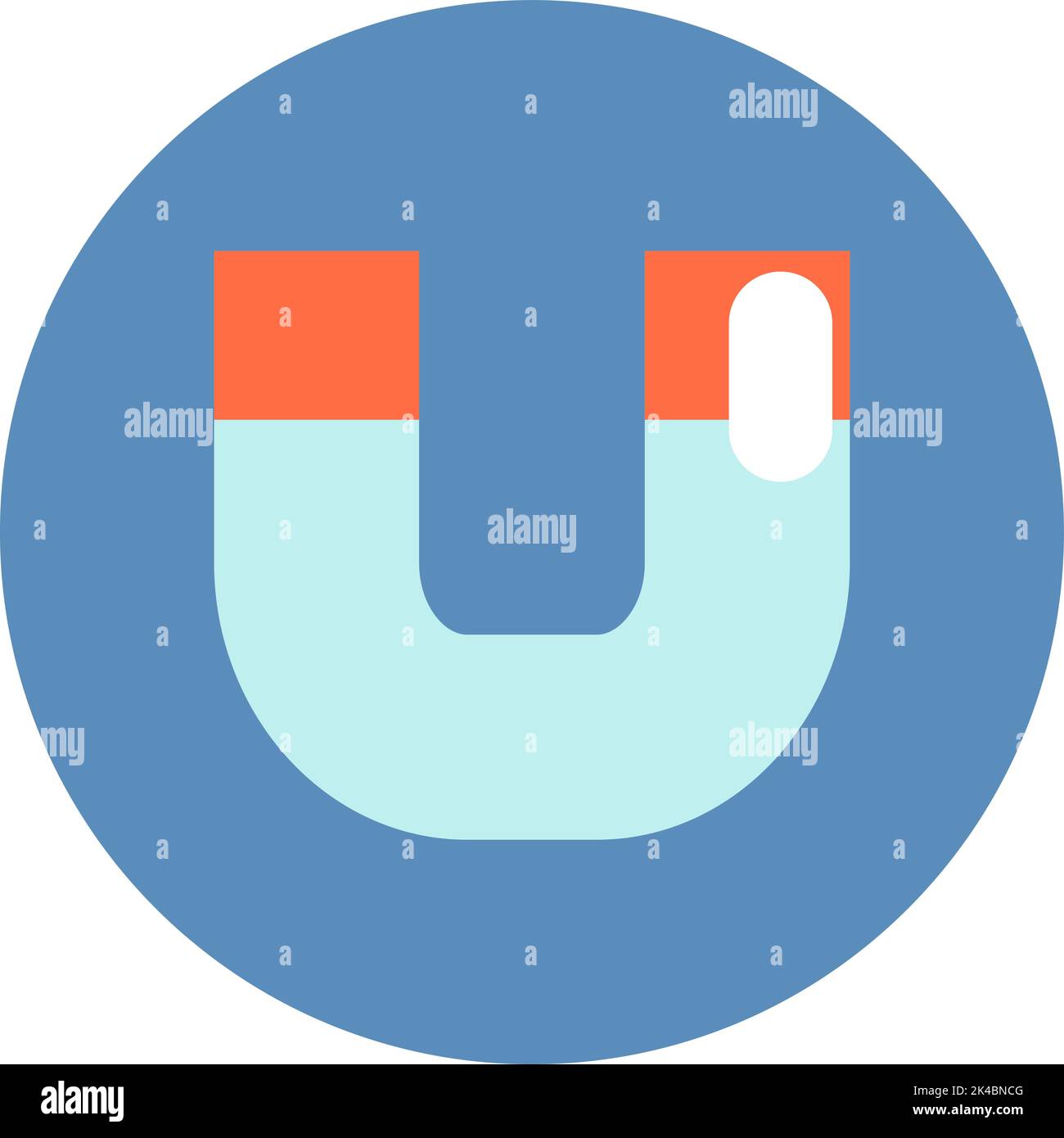 Laboratory magnet, illustration, vector on white background Stock ...