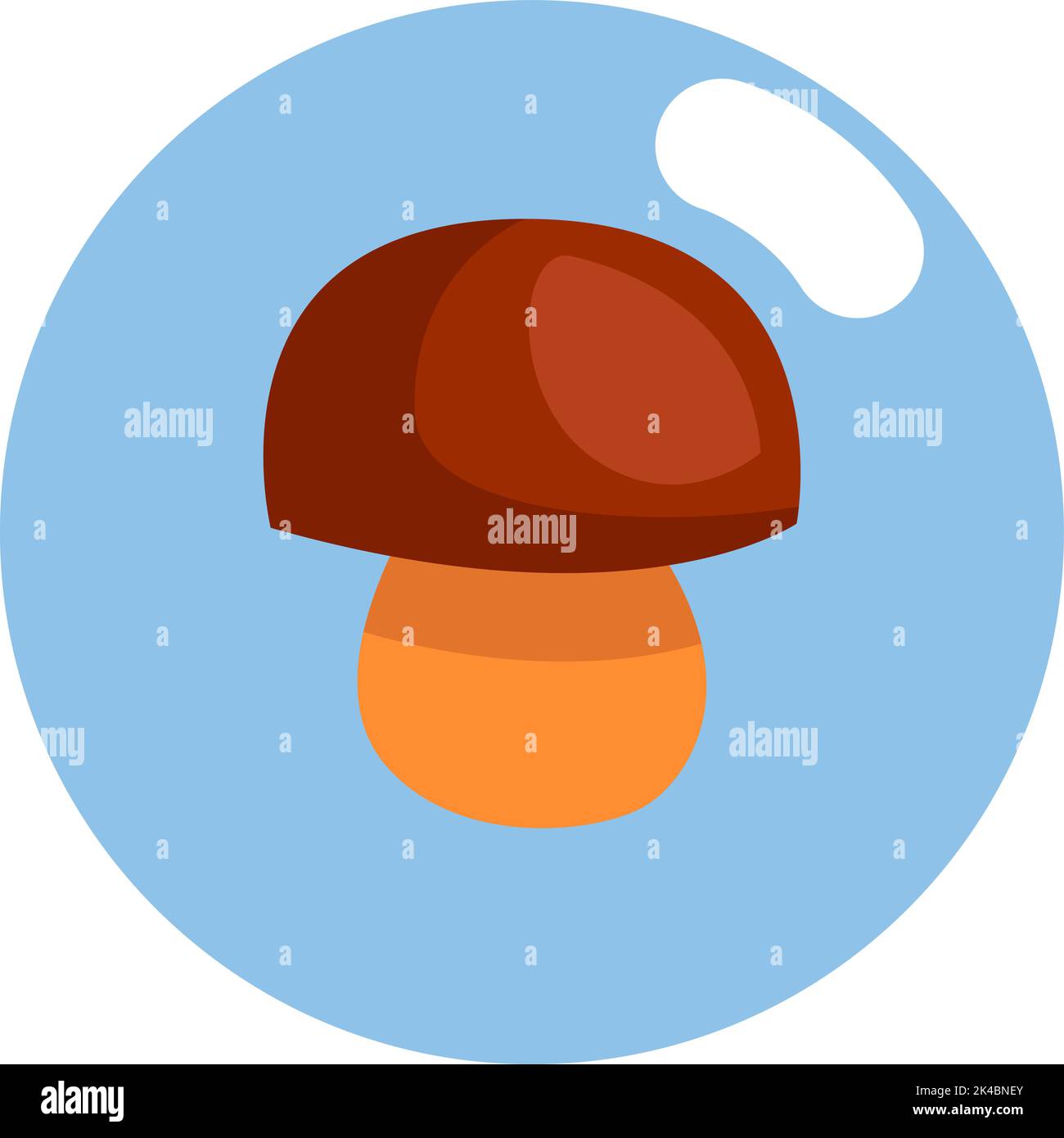 Raw forest mushroom on Stock Vector Images - Alamy