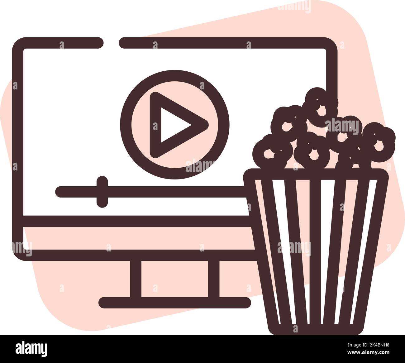 Hobbies watching films, illustration, vector on white background Stock ...