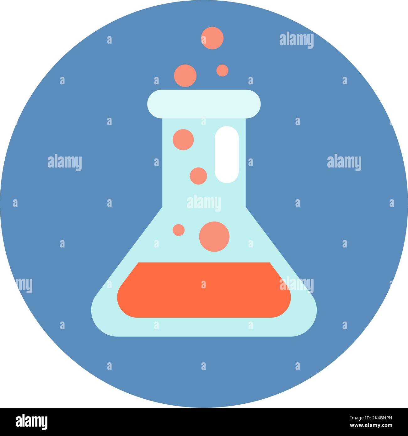 Orange chemical reaction, illustration, vector on white background ...