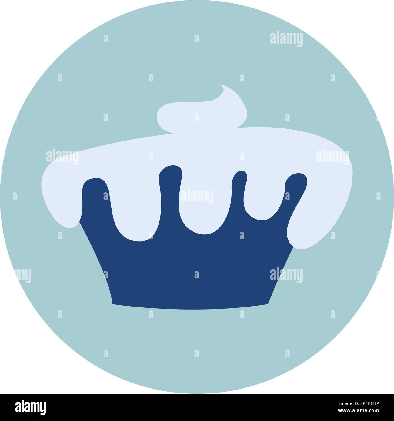 Junk food cake, illustration, vector on white background Stock Vector ...