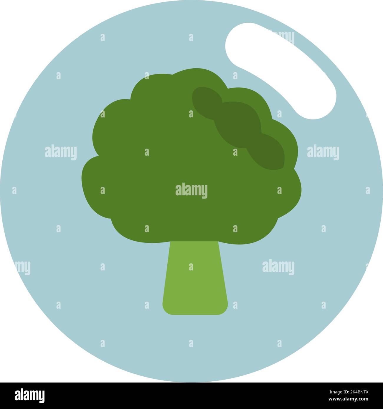 Green tree, illustration, vector on white background Stock Vector Image ...