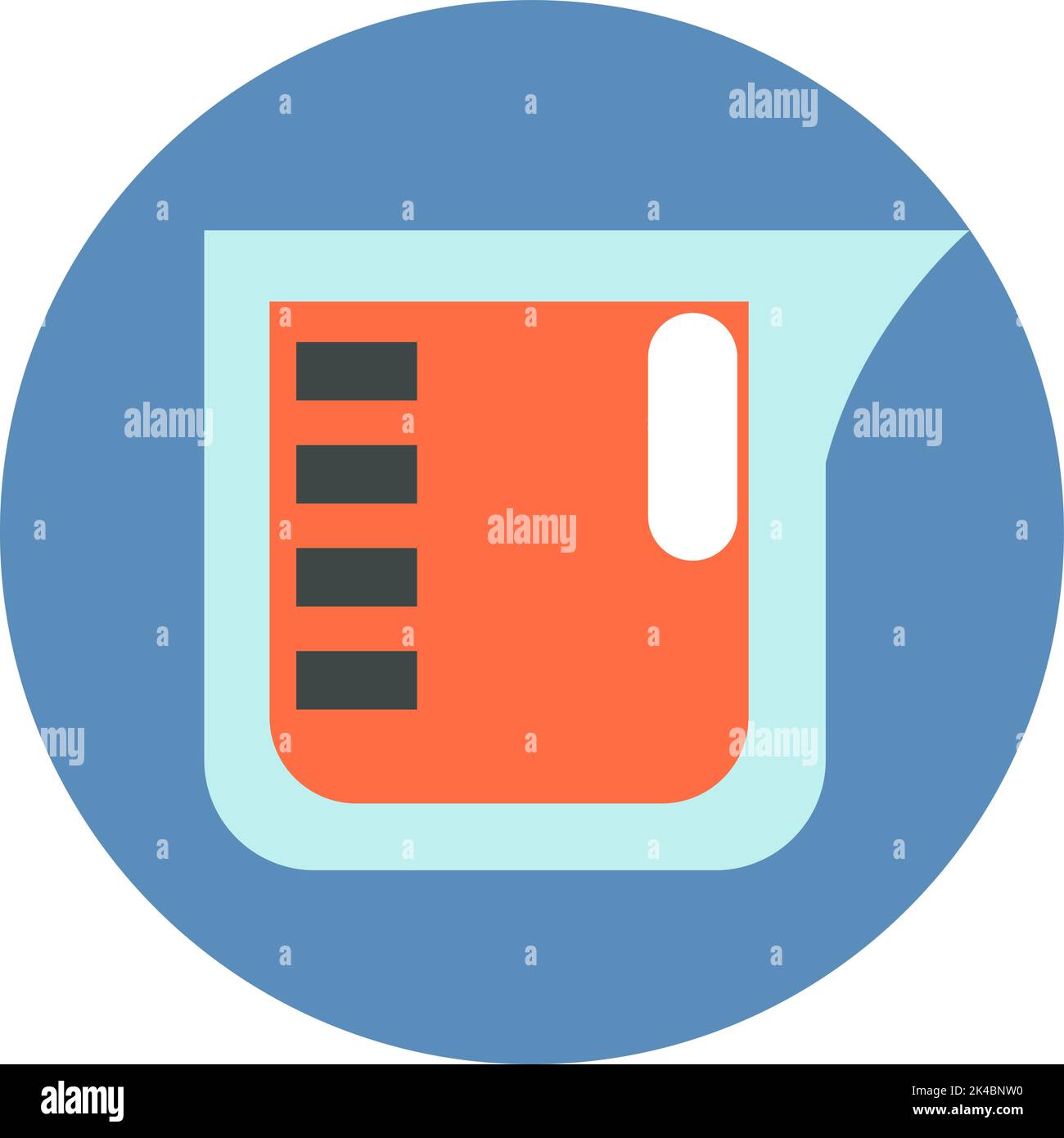 Orange chemical reaction, illustration, vector on white background ...