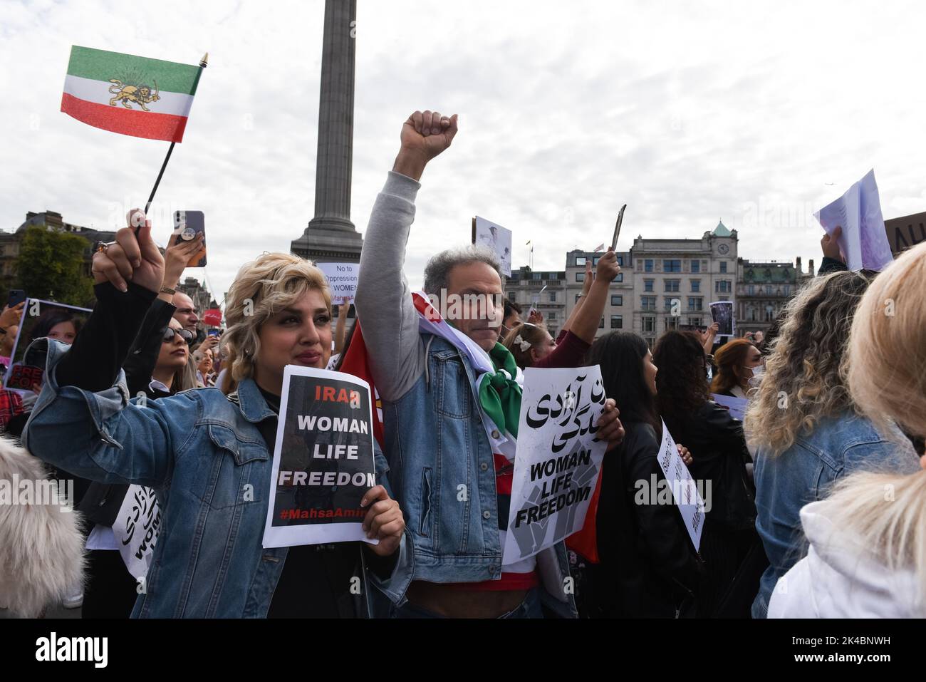 London, 1 October 2022, Free Iran/Mahsa Amini protestors gather in ...
