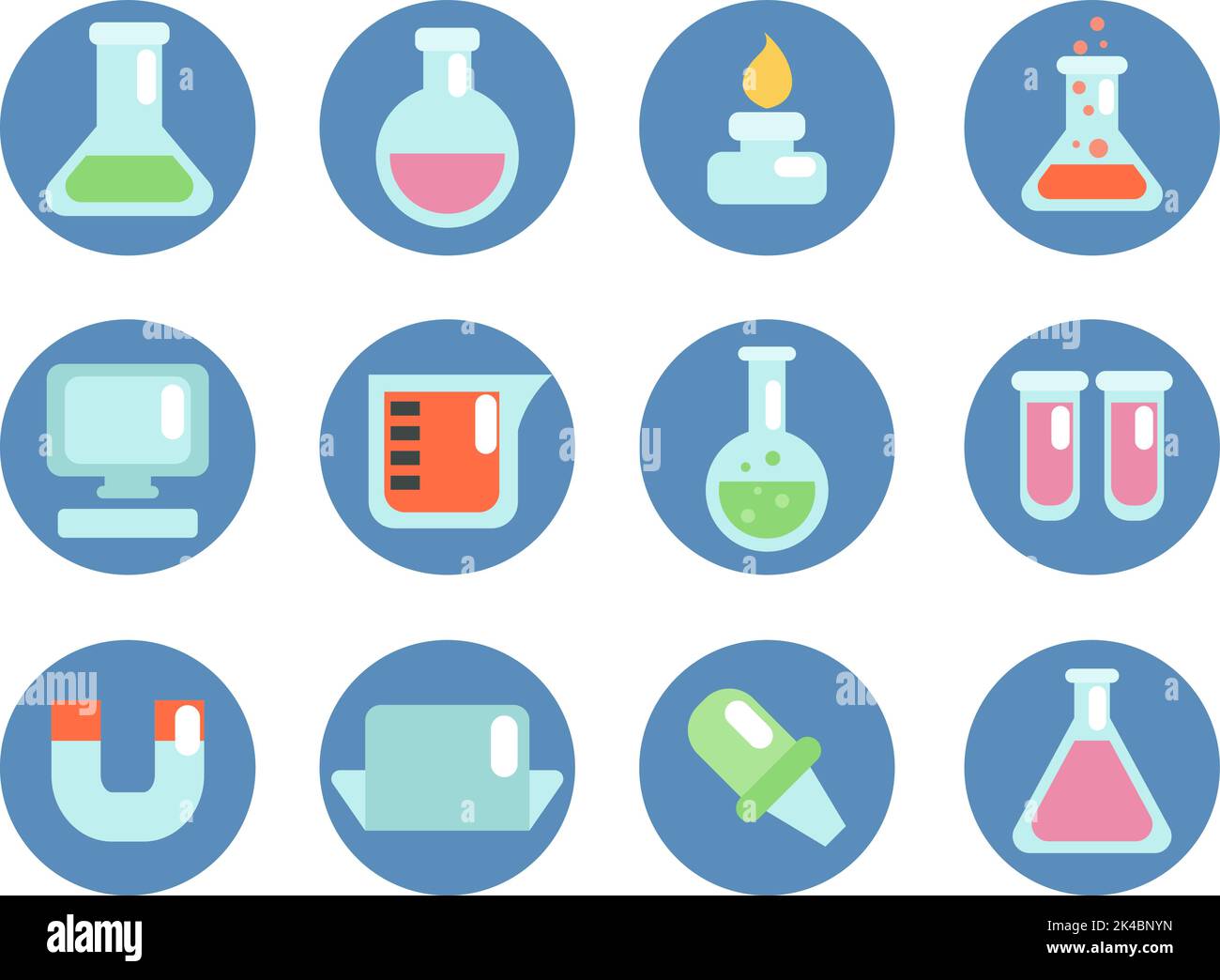 Laboratory glassware on lab Stock Vector Images - Alamy