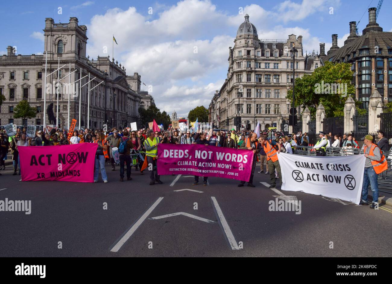 London, UK. 1st October 2022. Just Stop Oil and Extinction Rebellion ...