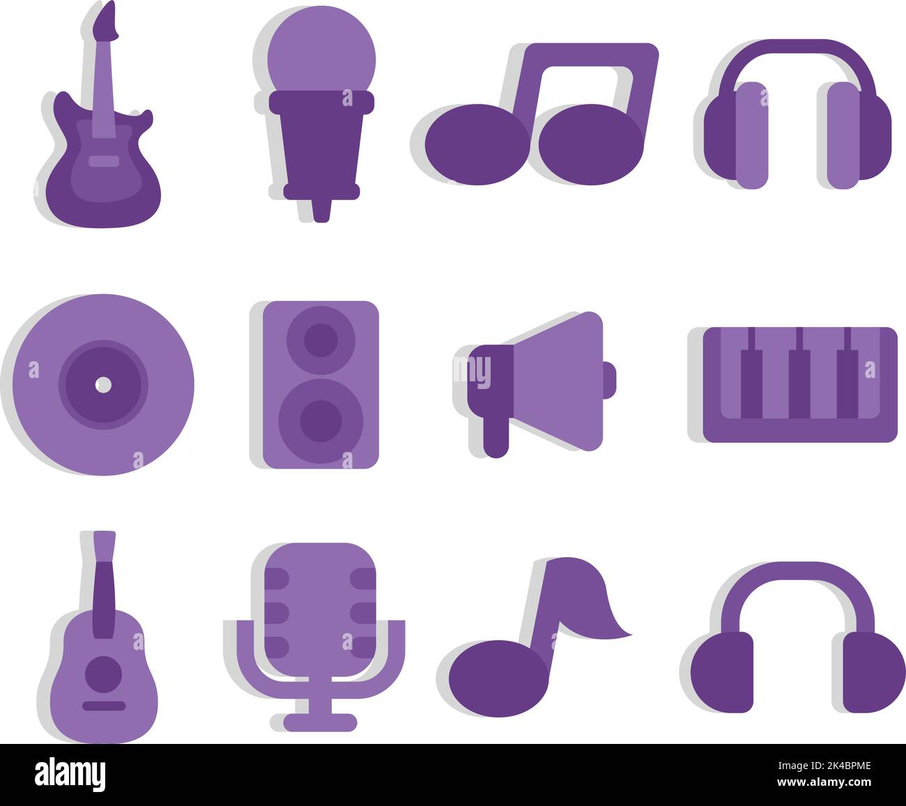 Classical music, illustration, vector on white background Stock Vector ...