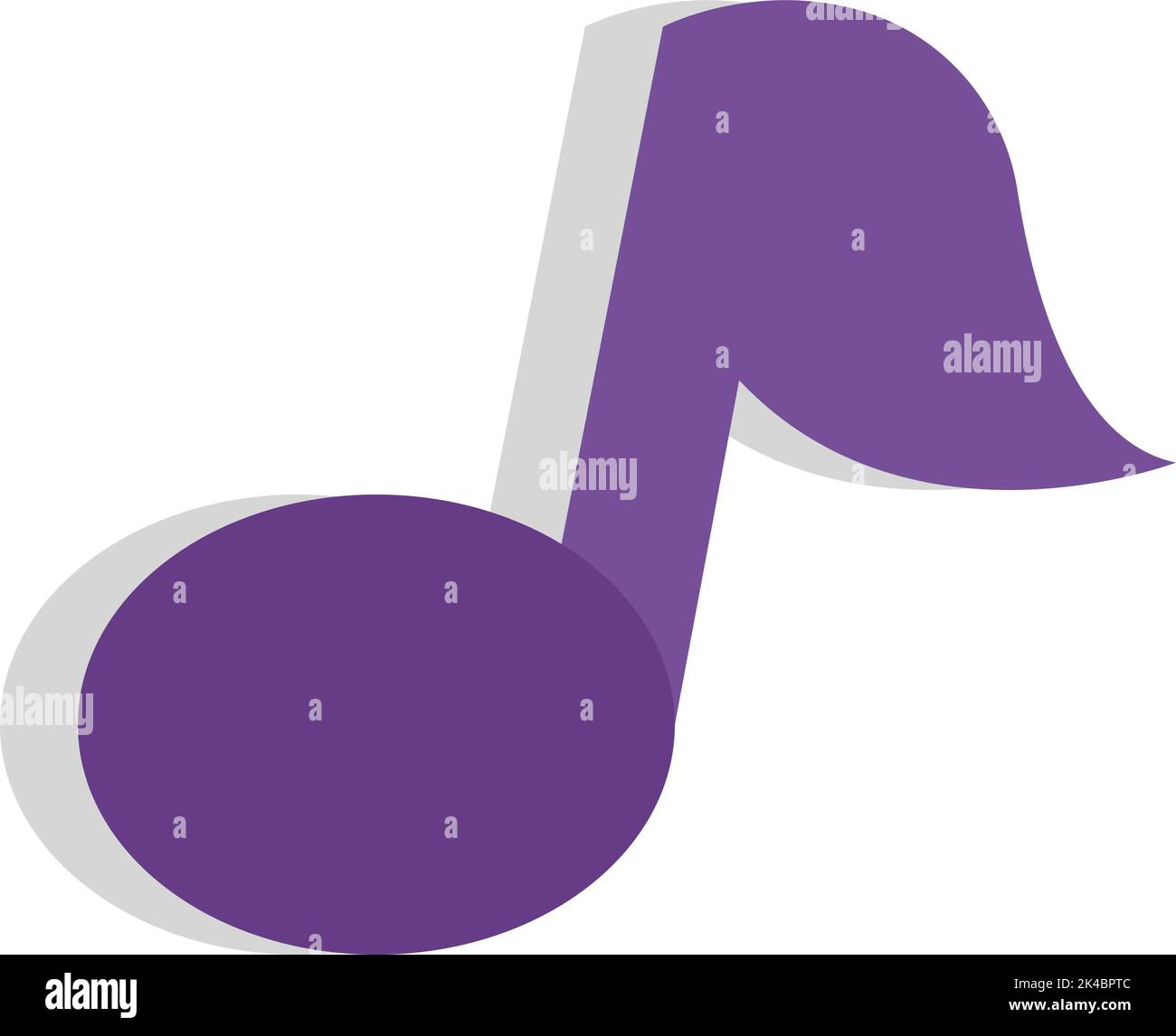 Music note, illustration, vector on white background Stock Vector Image ...