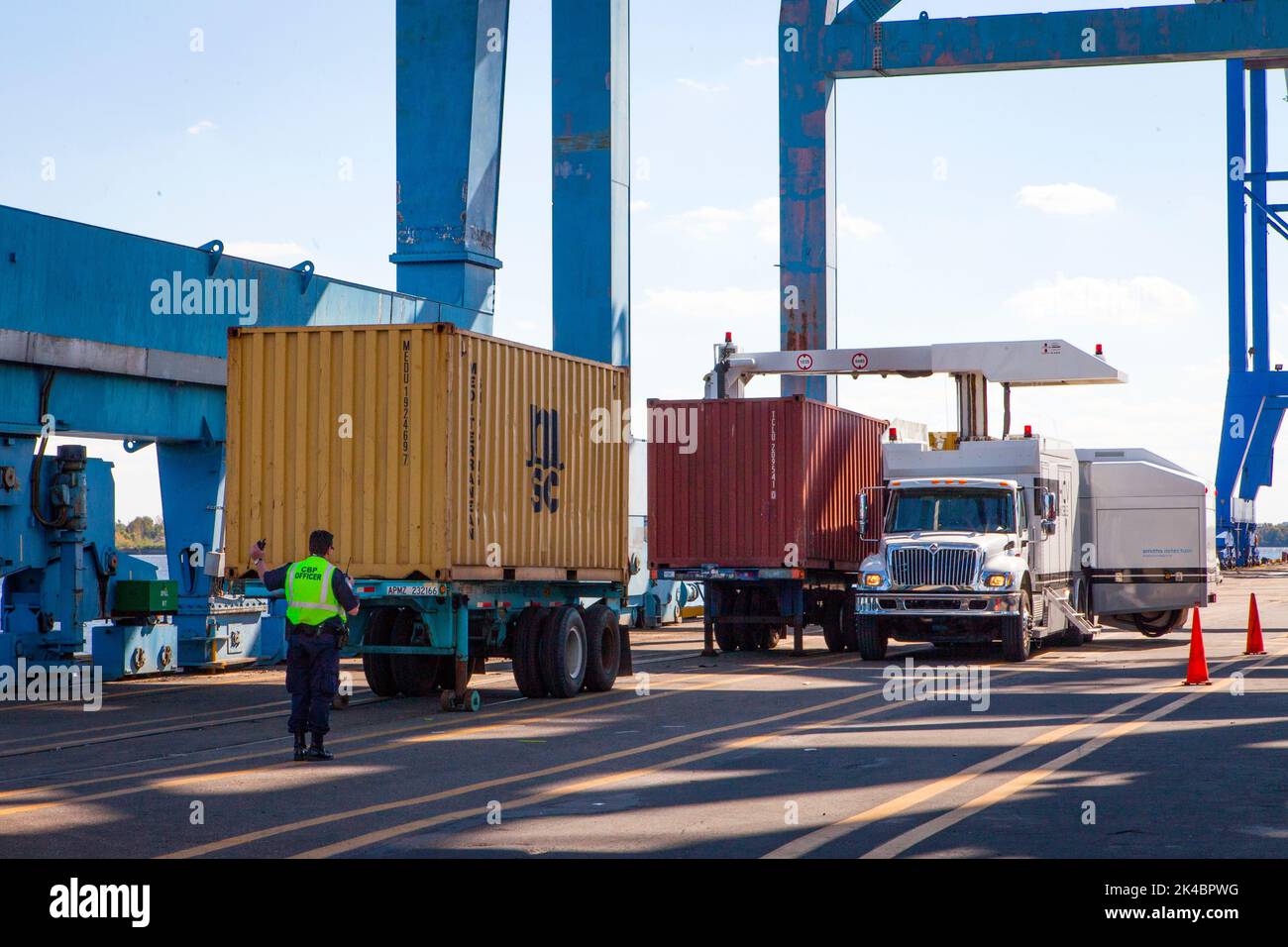 CBP conducts NII or non-intrusive inspections on seaport containers at ...