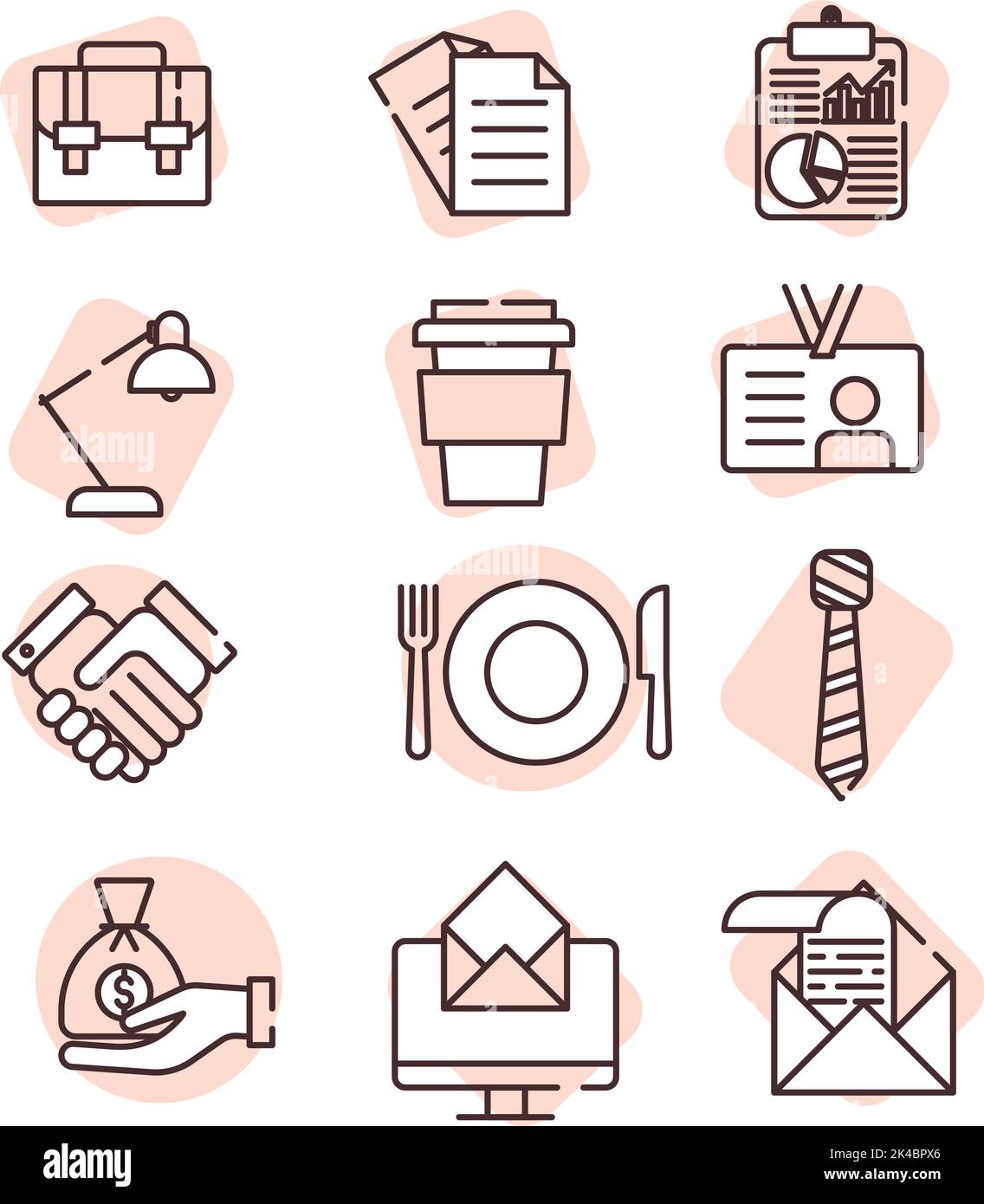 Office work, illustration, vector on white background Stock Vector ...