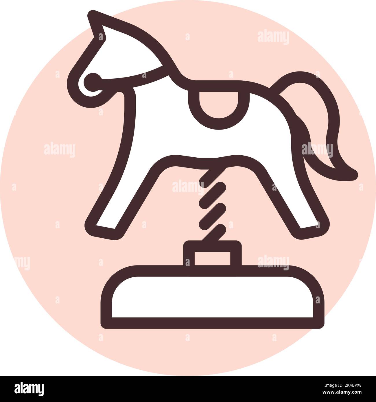 Luna park horse carousel, illustration, vector on white background ...