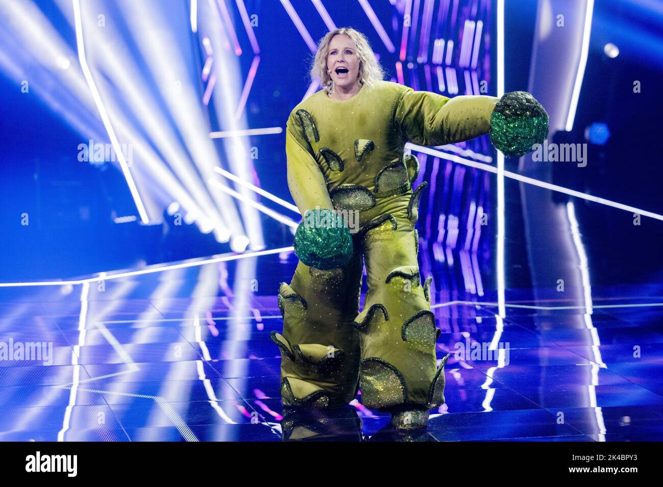 Cologne, Germany. 01st Oct, 2022. Katja Burkard, presenter, is on stage ...