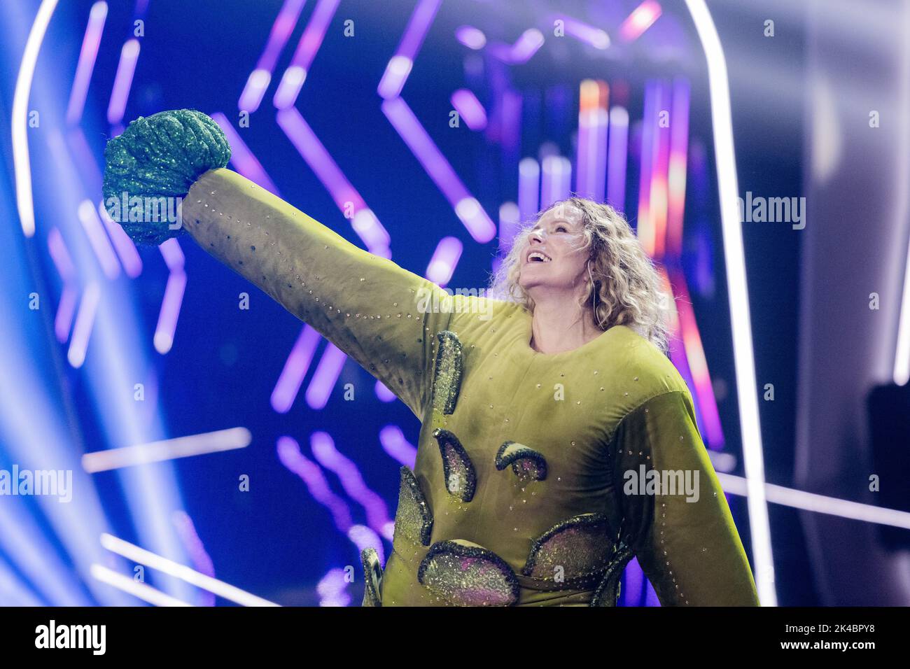 Cologne, Germany. 01st Oct, 2022. Katja Burkard, presenter, is on stage ...