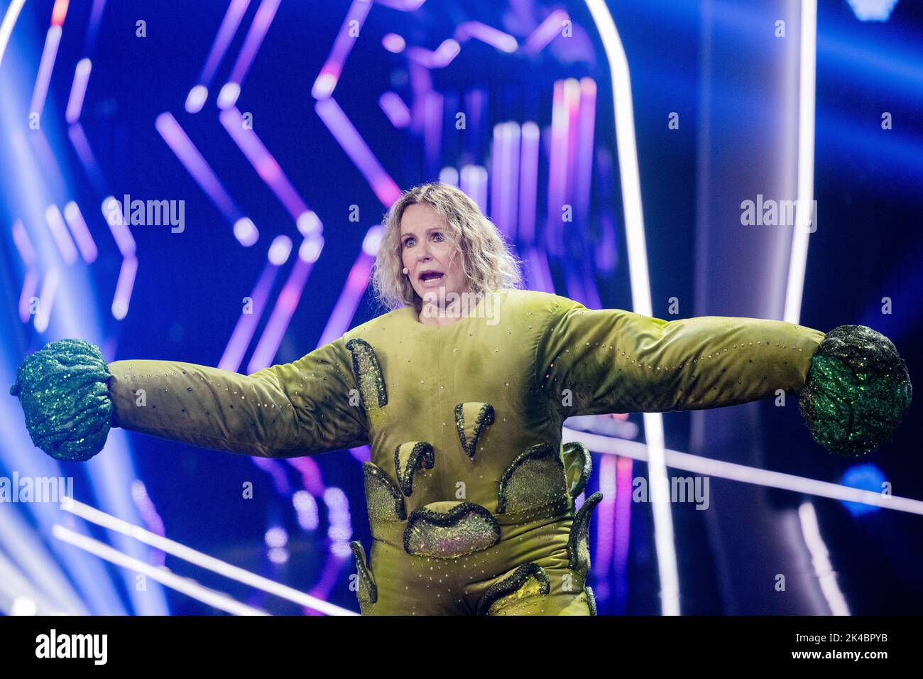 Cologne, Germany. 01st Oct, 2022. Katja Burkard, presenter, is on stage ...