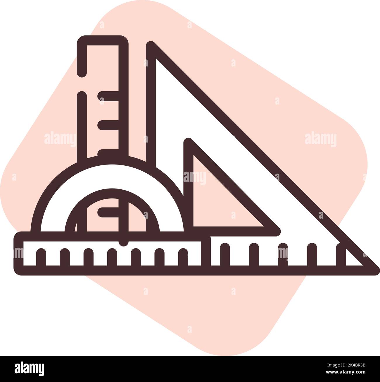 Office ruler, illustration, vector on white background Stock Vector ...