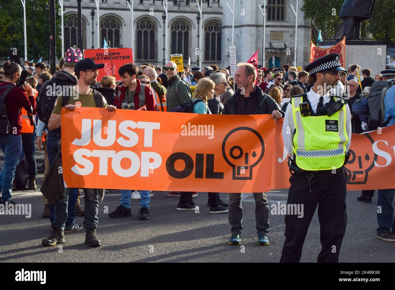London, UK. 1st October 2022. Just Stop Oil and Extinction Rebellion ...