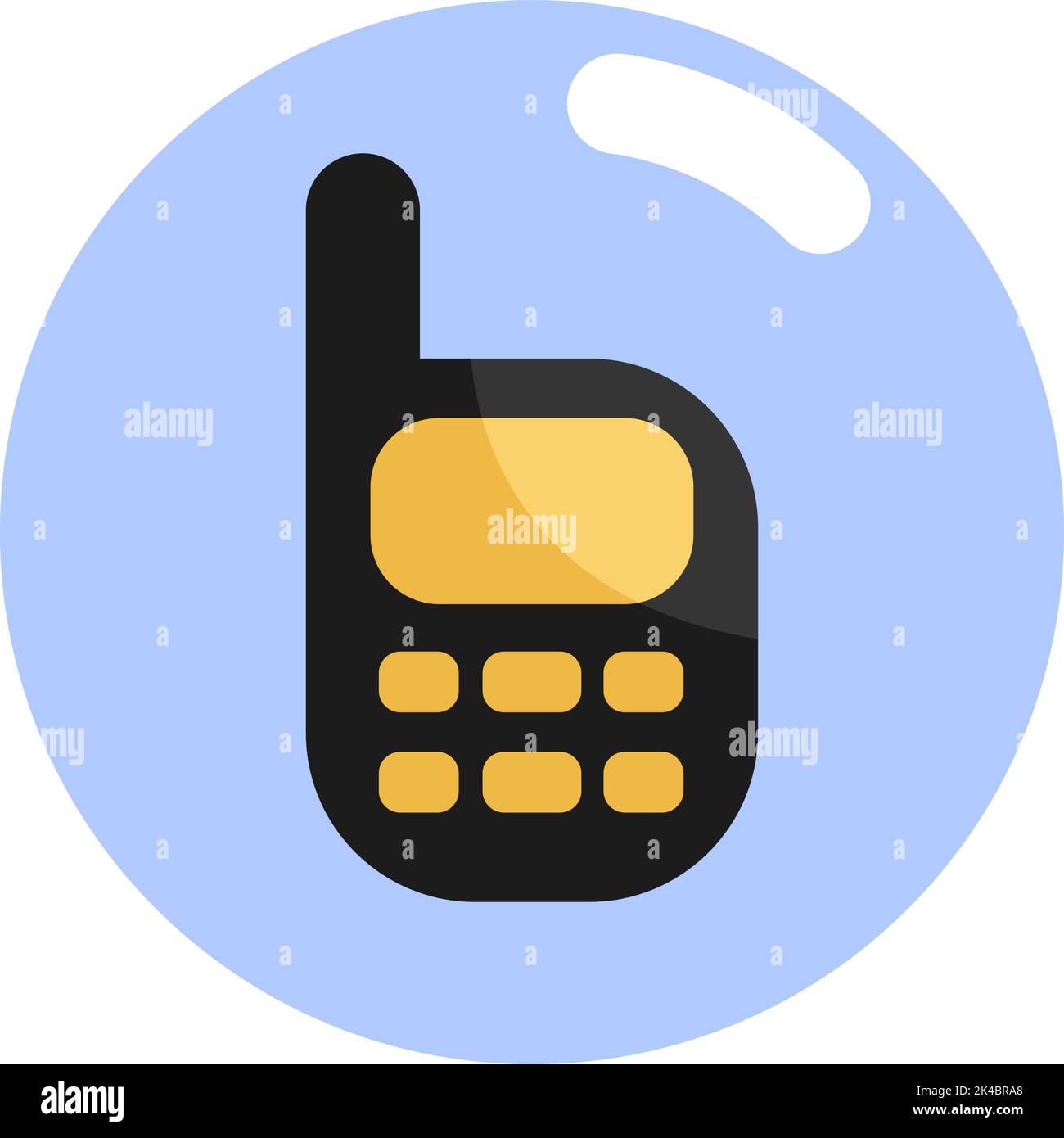 Police radio, illustration, vector on white background Stock Vector ...