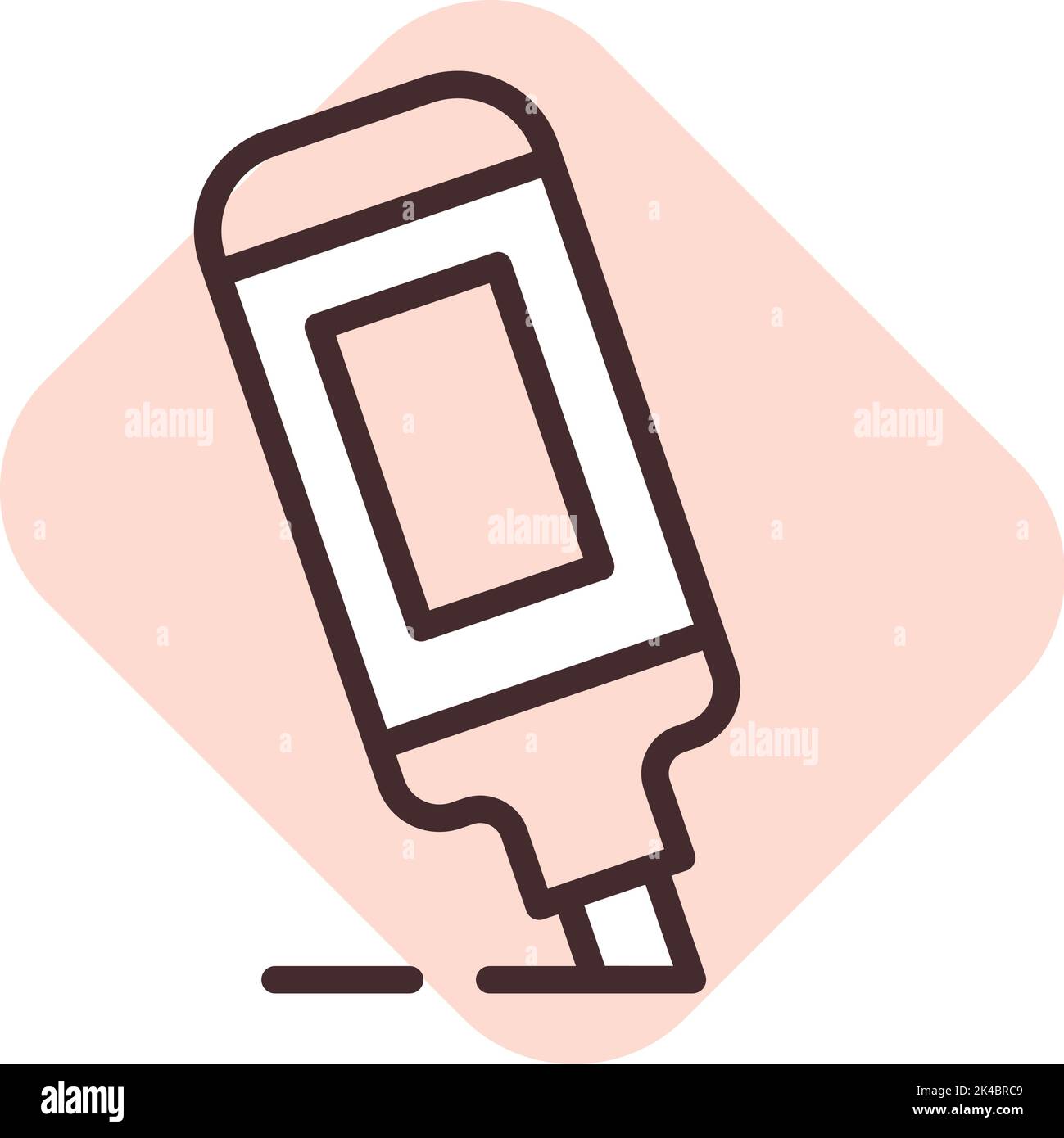 Office marker, illustration, vector on white background Stock Vector ...