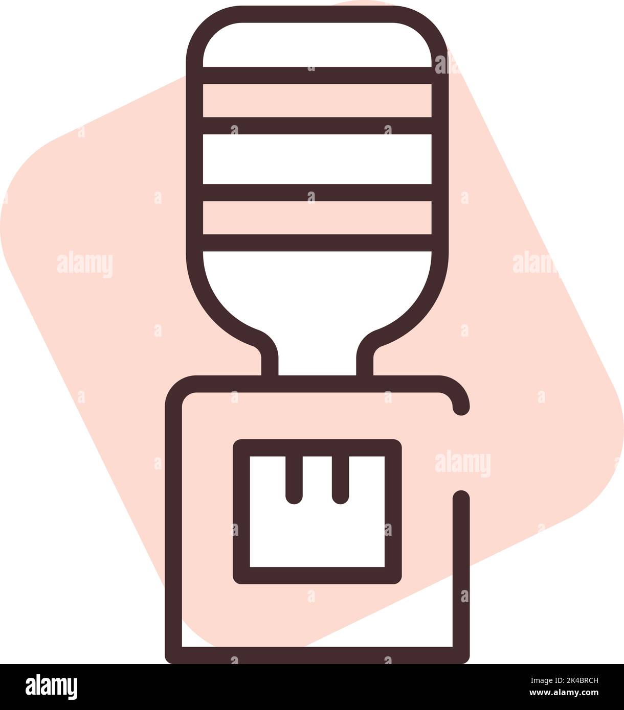 Office water machine, illustration, vector on white background Stock ...