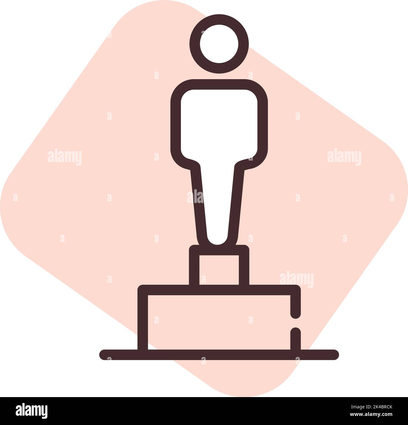 Luna park monument, illustration, vector on white background Stock ...