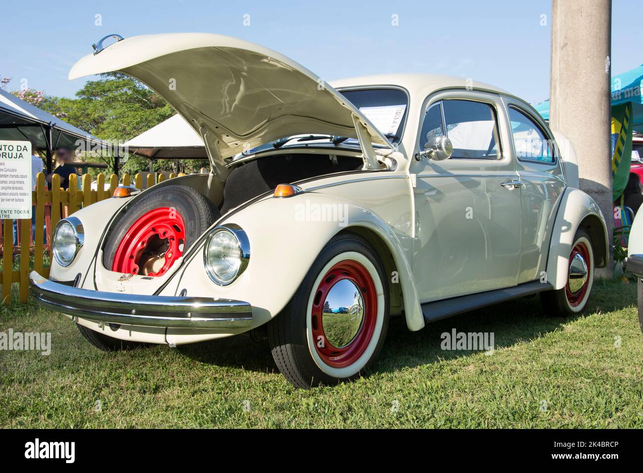 Vehicle Volkswagen Fusca 1973 (beetle) on display at vintage car show ...