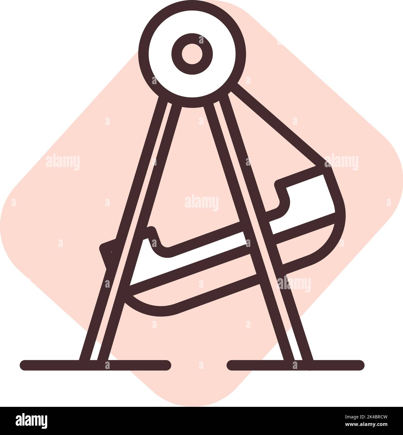 Luna park swing carousel, illustration, vector on white background ...