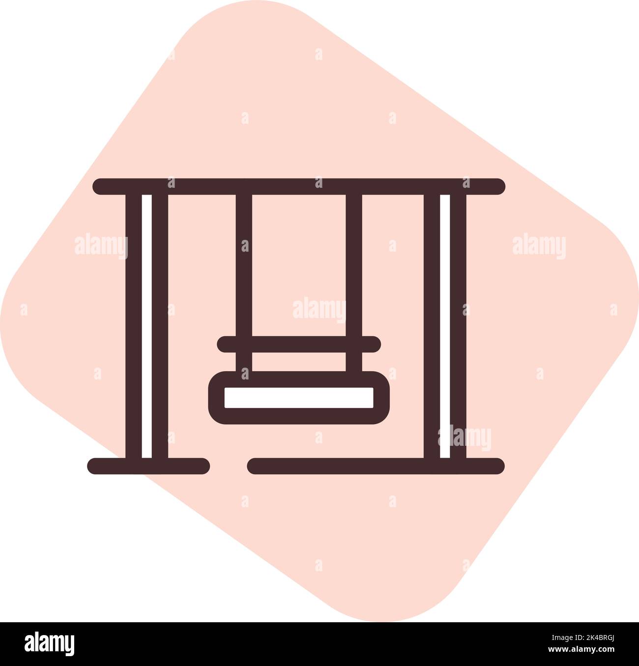 Park swing, illustration, vector on white background Stock Vector Image ...