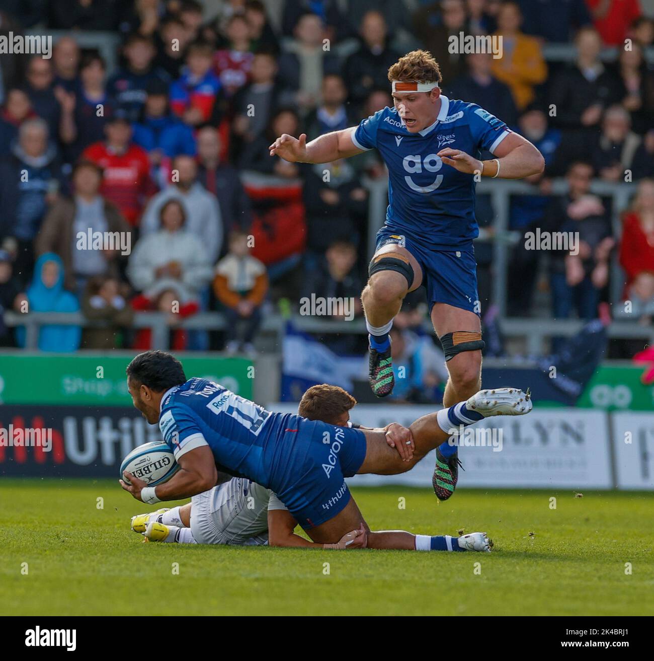 Sale, UK. 1st October 2022 ; AJ Bell Stadium, Sale, England; Gallagher ...