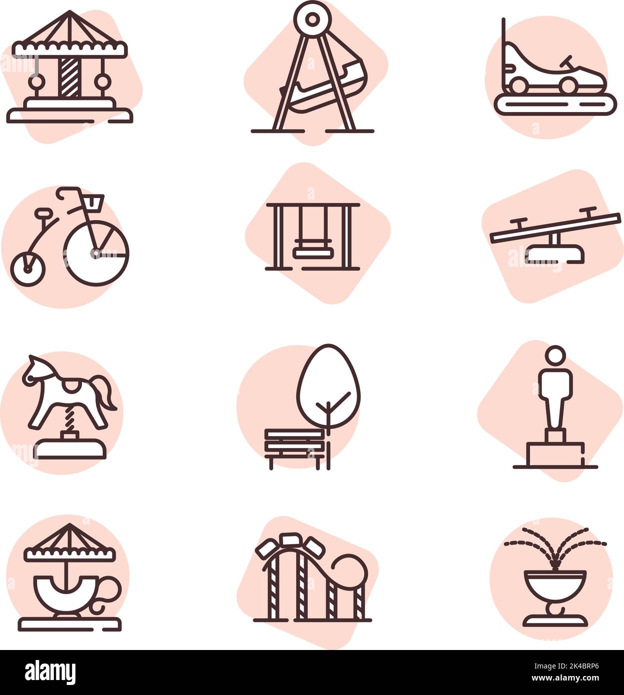 Luna park, illustration, vector on white background Stock Vector Image ...