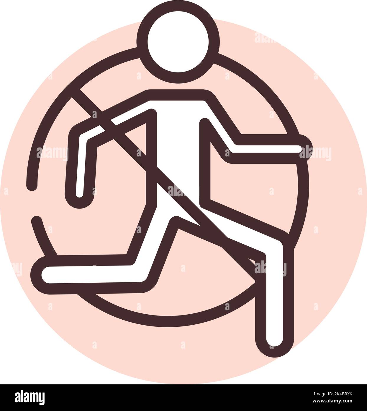 Pool and beach do not run, illustration, vector on white background ...