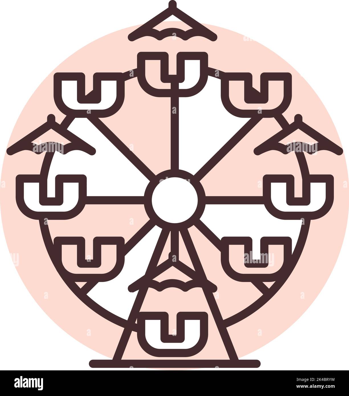 Park carousel , illustration, vector on white background Stock Vector ...