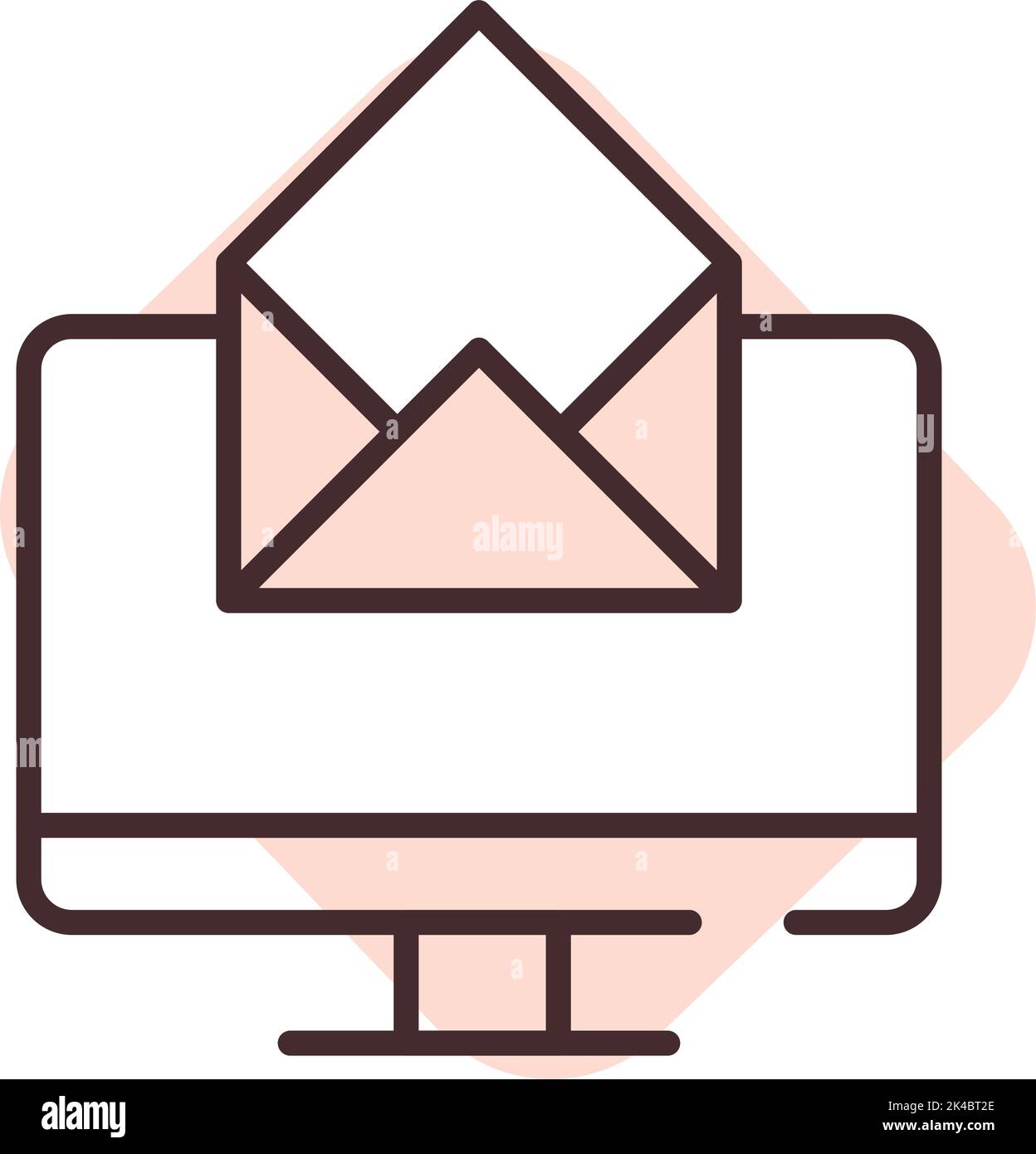 Office emailing, illustration, vector on white background Stock Vector ...