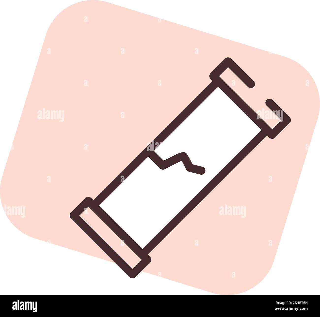 Broken plumbing pipes, illustration, vector on white background Stock ...