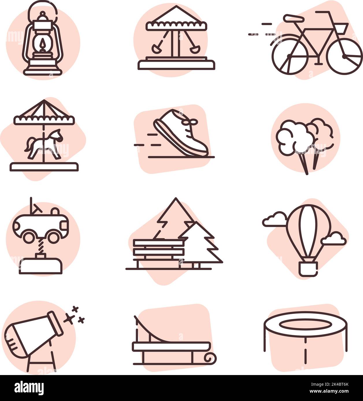 Summer at the park , illustration, vector on white background Stock ...