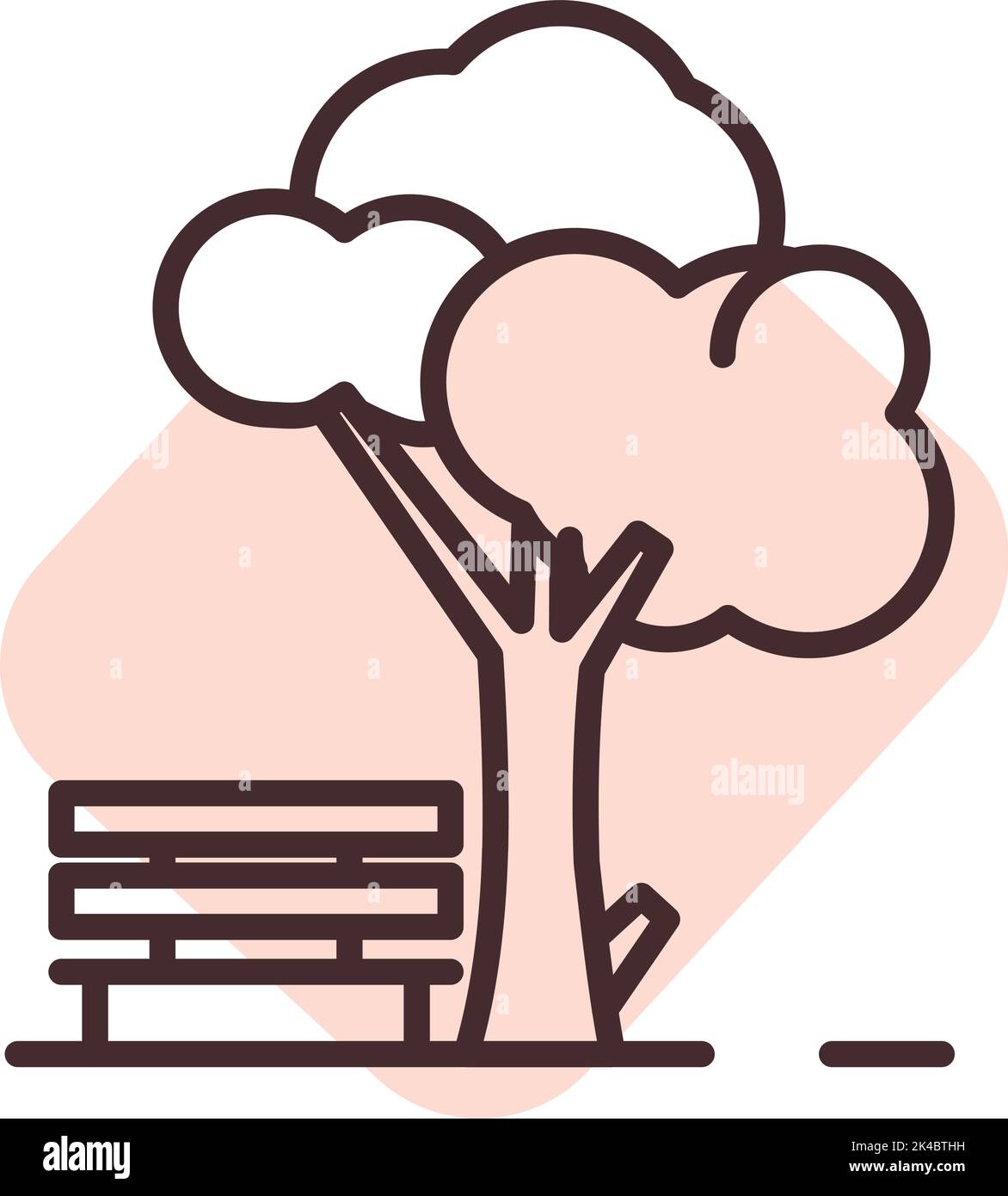 Park bench , illustration, vector on white background Stock Vector ...