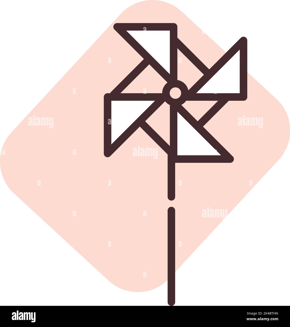 Park wind toy, illustration, vector on white background Stock Vector ...